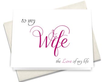 Wife wedding card | Etsy