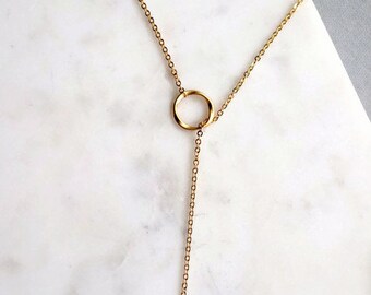 Thin gold necklace | Etsy