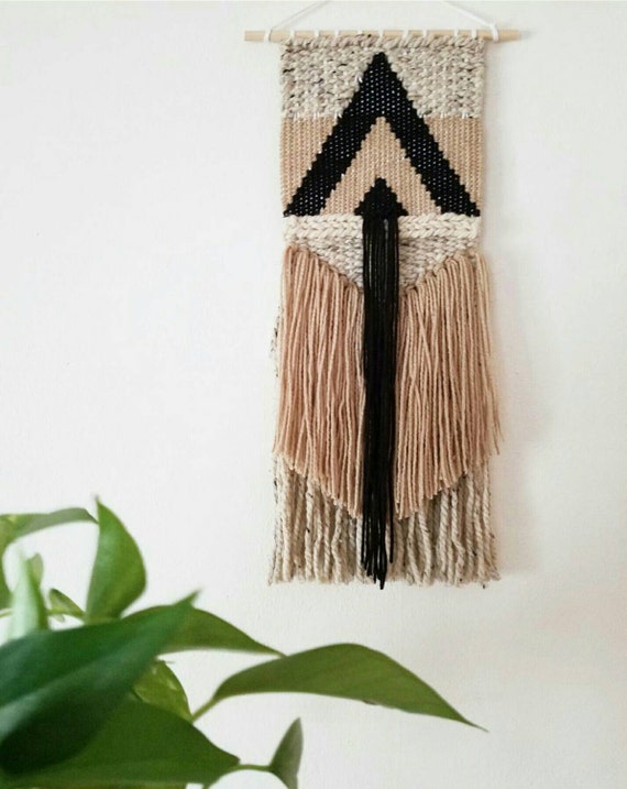 Woven Wall Hanging Handmade Tapestry Fiber art Rustic
