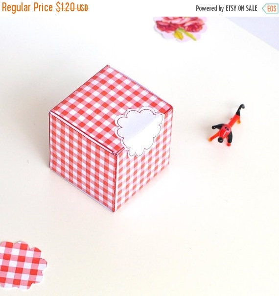 ON SALE printable gingham gift box instant by RoseClipArt on Etsy
