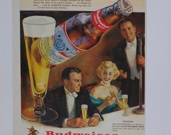 Budweiser beer ad | Etsy