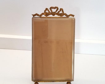 Beveled glass picture frame | Etsy