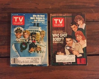 Vintage tv guide | Etsy
