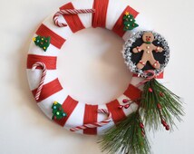 Unique gingerbread wreath related items | Etsy