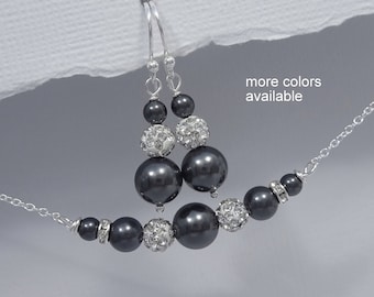 Black pearl jewelry | Etsy