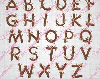 Tree branch letters | Etsy