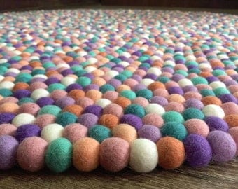 Felt ball rug | Etsy