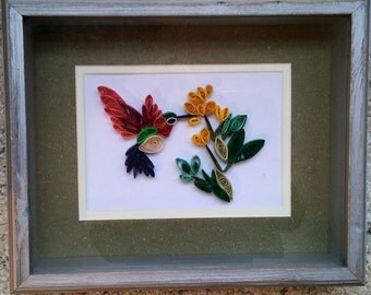 Quilled hummingbird | Etsy