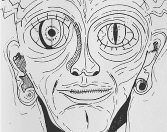 Psychology drawing | Etsy