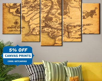 Middle earth map | Etsy