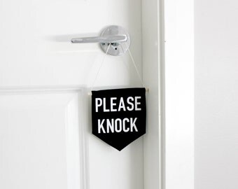 Please knock sign | Etsy