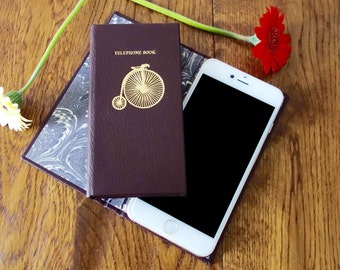Phone cases leather journals personalised gifts by Bookshell