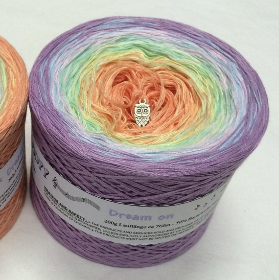 Dream On Gradient Yarn Pastel Rainbow Yarn Cotton Yarn