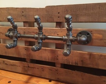 Iron pipe wall hook | Etsy