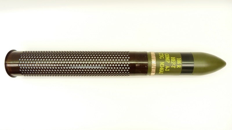 MUSEUM QUALITY inert Vietnam War 106mm Recoilless Rifle Round