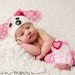 Puppy love Hat Newborn and and Paws booties slippers