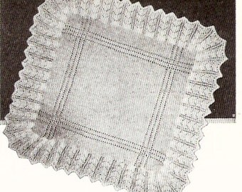 PDF Knitting Pattern Lacy Baby Shawl ROBIN Bambino DK Instant