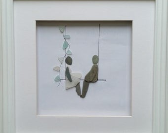 Sea glass frame | Etsy