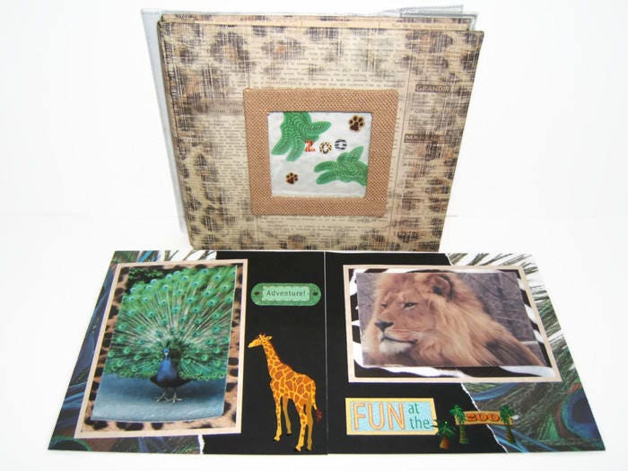 Zoo Scrapbook Album Zoo photo album Trip to the zoo album