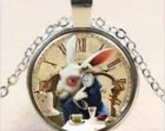 White rabbit clock | Etsy