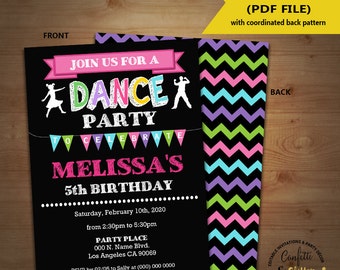 Dance party invite | Etsy
