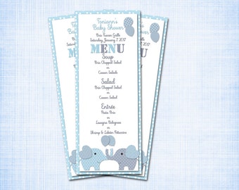 Baby shower menu | Etsy