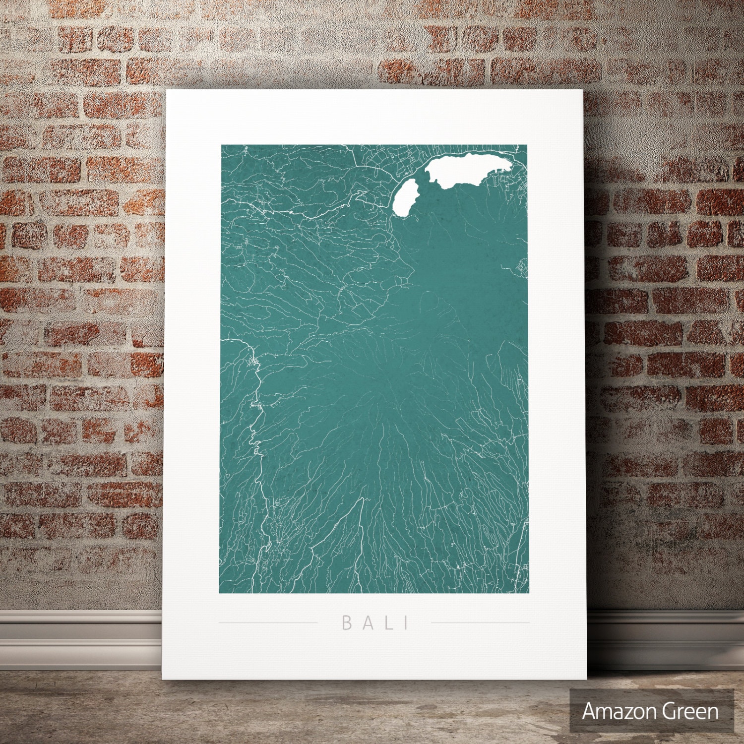 Bali Map City Street Map of Bali Indonesia Art by VelvetPrint