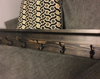 Shelf with hooks | Etsy