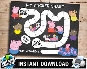 Peppa pig stickers | Etsy