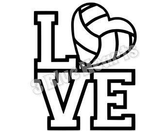 Volleyball love svg | Etsy