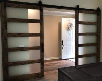 Glass barn door | Etsy