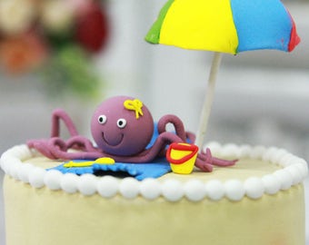 Octopus cake topper | Etsy