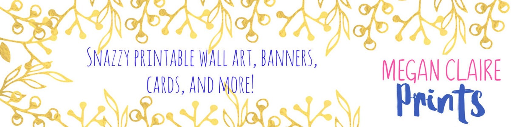 Snazzy printable wall art banners cards and by MeganClairePrints