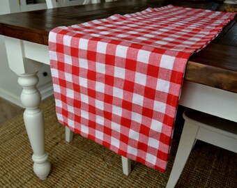 Buffalo plaid table runner | Etsy