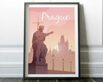 Prague poster | Etsy