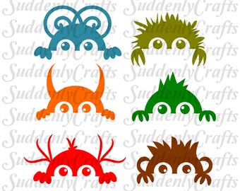 Peeking monster | Etsy