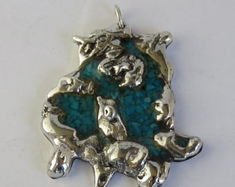 Turquoise pendant | Etsy