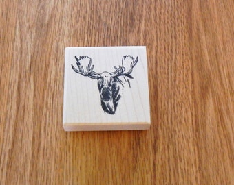 Deer head stamp | Etsy