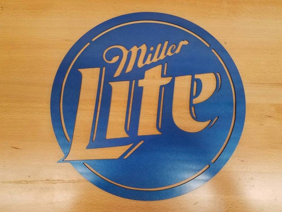 Miller Lite sign metal wall art plasma cut decor light beer