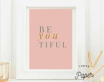 Beyoutiful wall art | Etsy