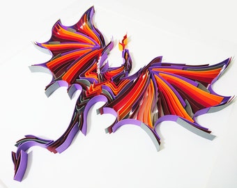 Quilled dragon | Etsy