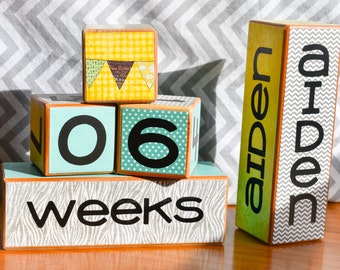 Milestone blocks | Etsy