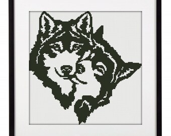 Husky embroidery | Etsy