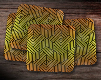 Geometric coasters | Etsy