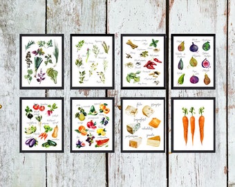 Vegetable poster | Etsy