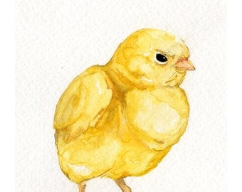 Baby chick painting | Etsy