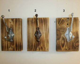 Rustic wall hooks | Etsy