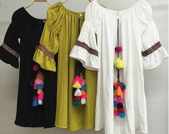 Pom pom dress | Etsy