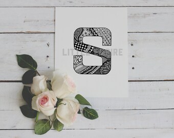 Zentangle alphabet | Etsy