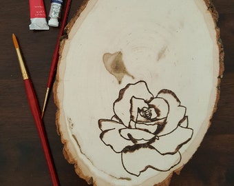 Roses wood burning | Etsy